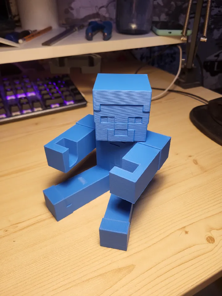 PHONE STAND STEVE MINECRAFT by Tomisu117 | Download free STL model ...