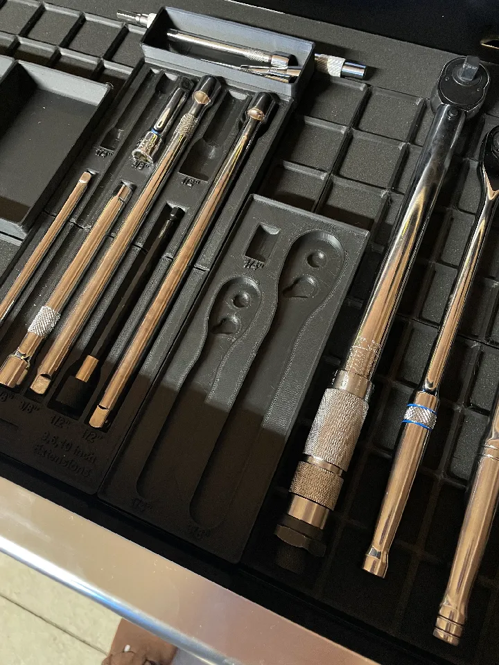 Gridfinity Craftsman 1/4" and 3/8" Ratchet Holder by drewiller ...