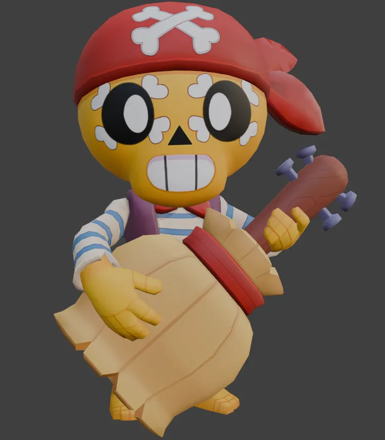 Pirate Poco - Brawl Stars by GoatGamez | Download free STL model ...