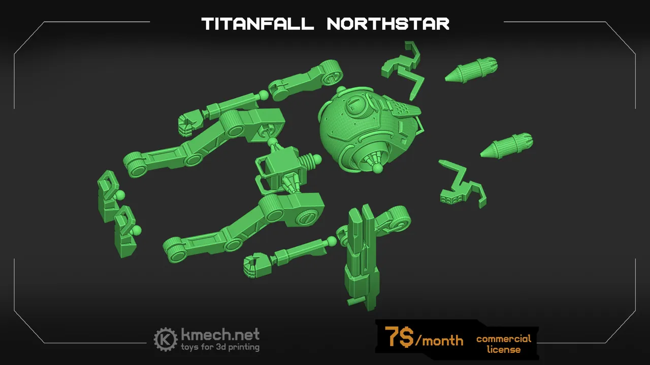 Titanfall Northstar mech by Kmech Toys | Download free STL model ...