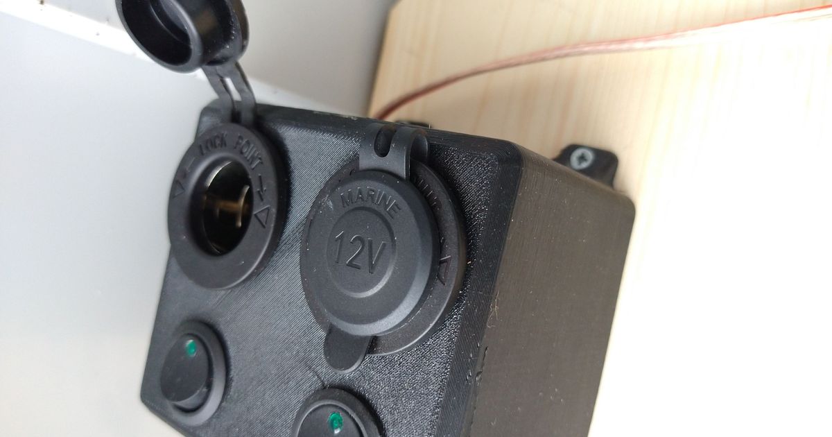 12 Volt car socket with switch by Toms3DDruck | Download free STL model ...