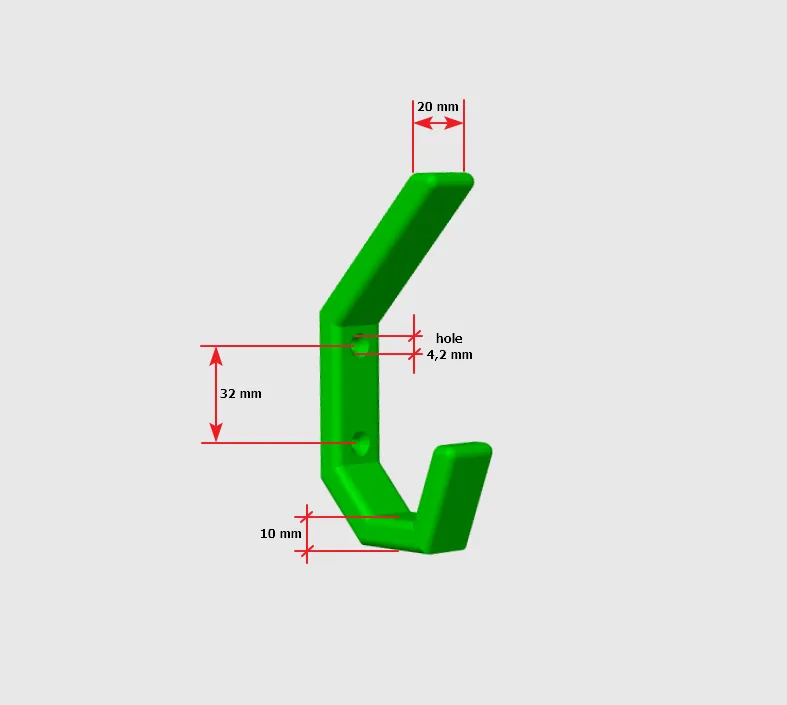 Coat hook by Feel.da | Download free STL model | Printables.com