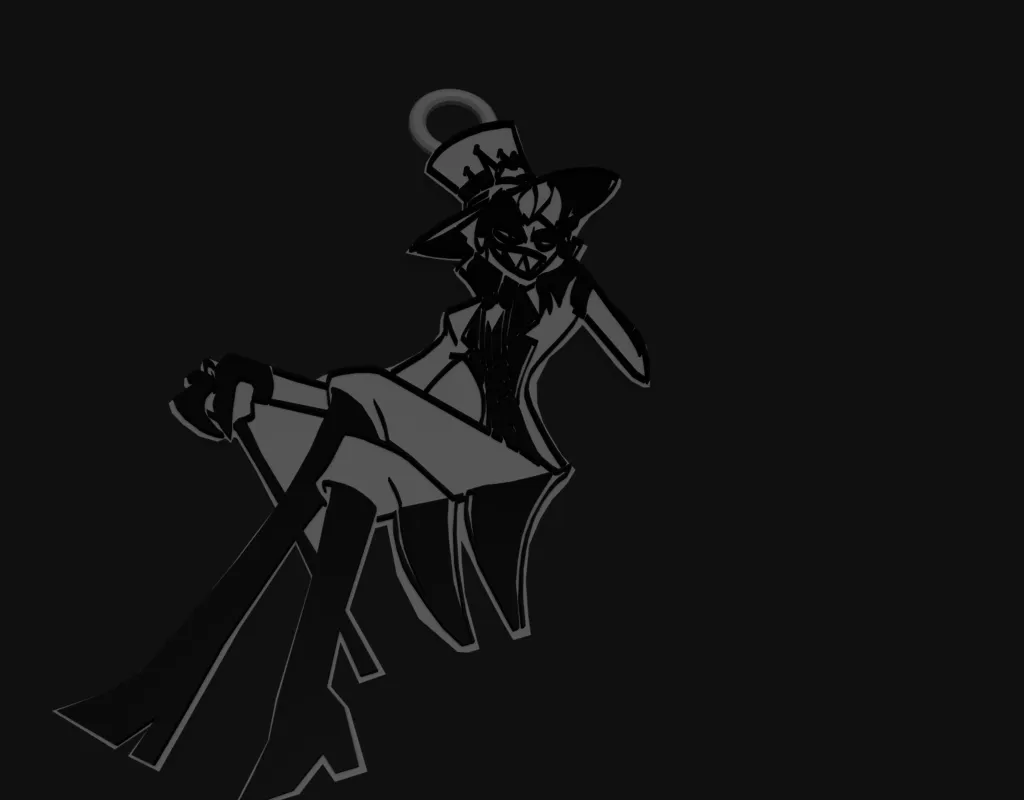 Lucifer from Hazbin Hotel Keychain by Hot_Dog_Head- | Download free STL ...