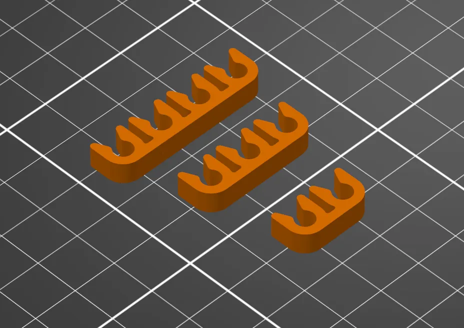 PTFE Tubing Clip - 2, 3 and 4 Tubes by Cameron | Download free STL ...