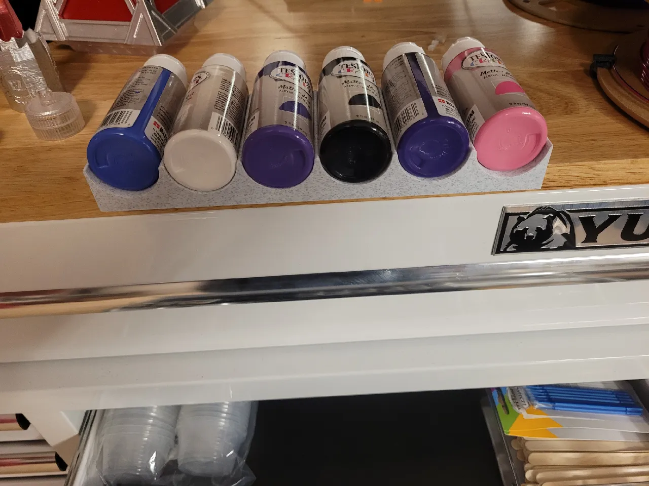 Toolbox drawer rack for testors acrylic paint bottles by William Ward ...