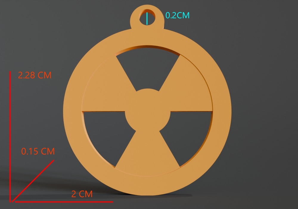 Nuclear radiation sign pendant by animatedheaven | Download free STL ...