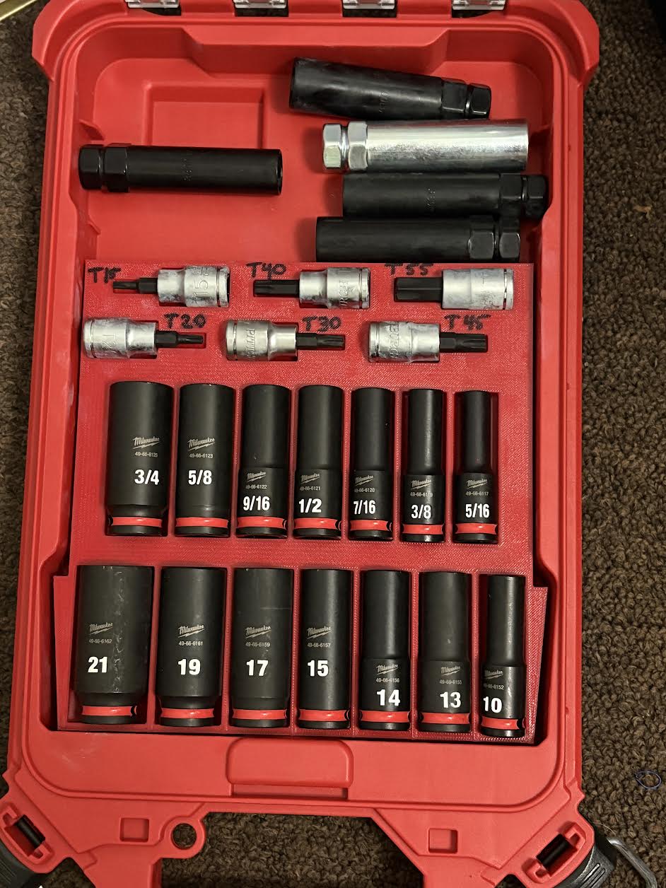 Milwaukee PACKOUT Impact Socket Organizer por JRob | Descargar modelo ...