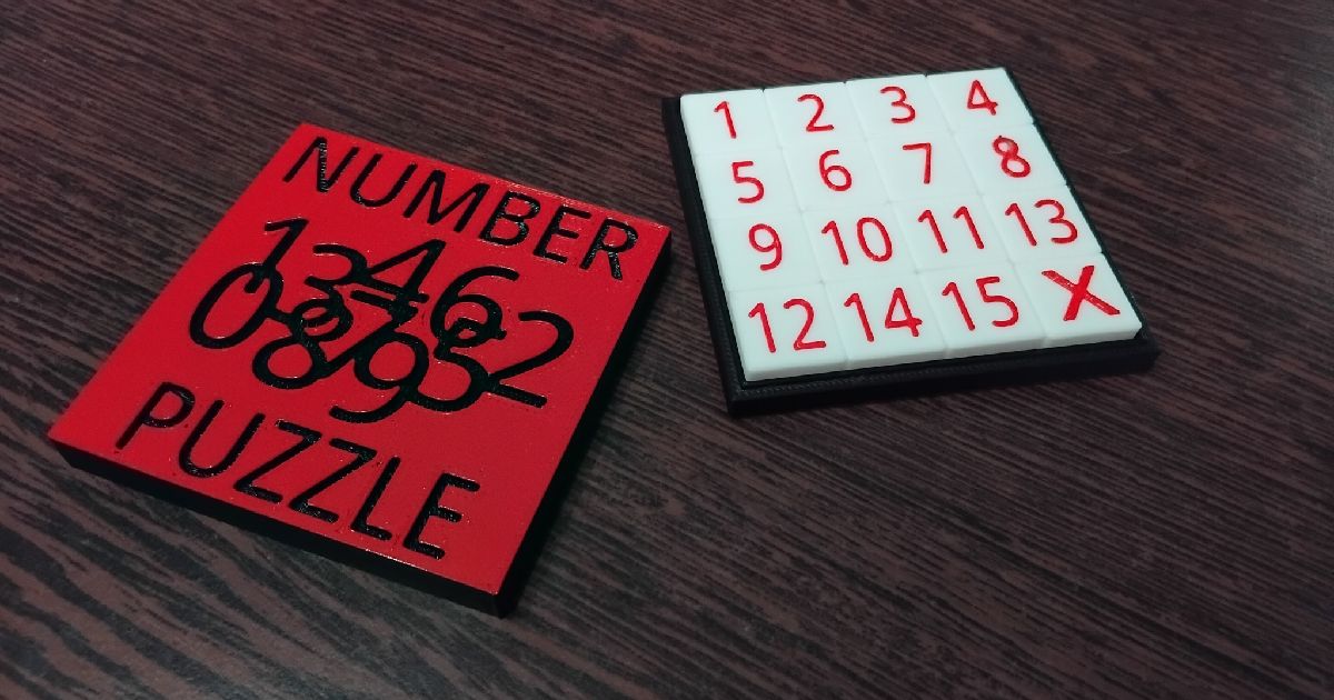 Number slide puzzle - logic game by Šárka Ďásková | Download free STL ...