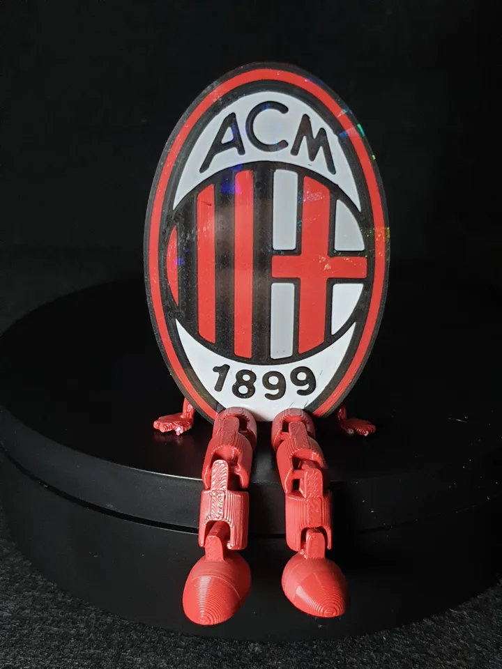 AC Milan shield with flexi legs by PipodV 3D | Download free STL model ...