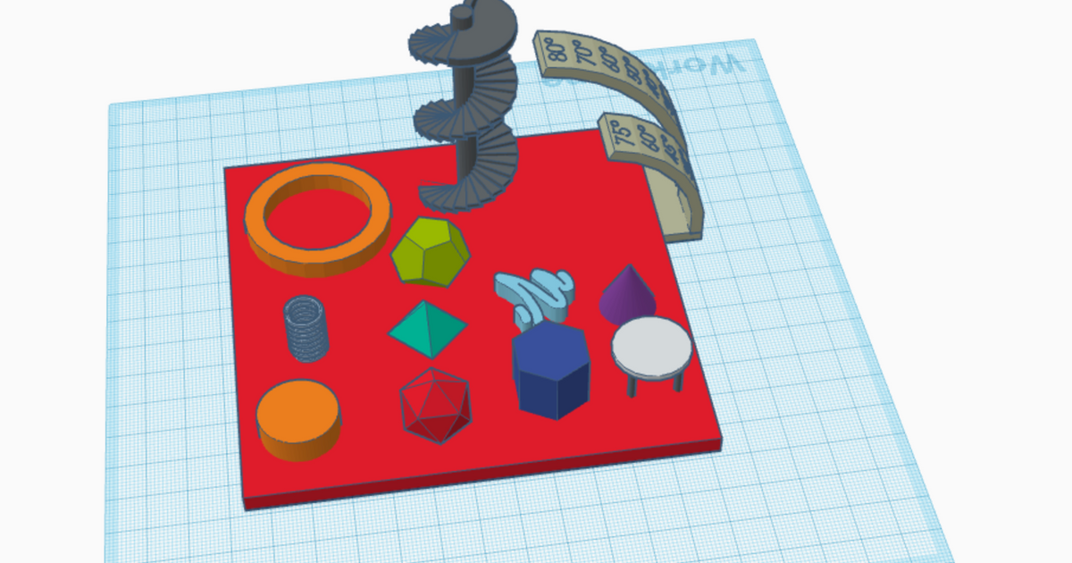 3d printer shape and overhand test by Rocket printer | Download free ...