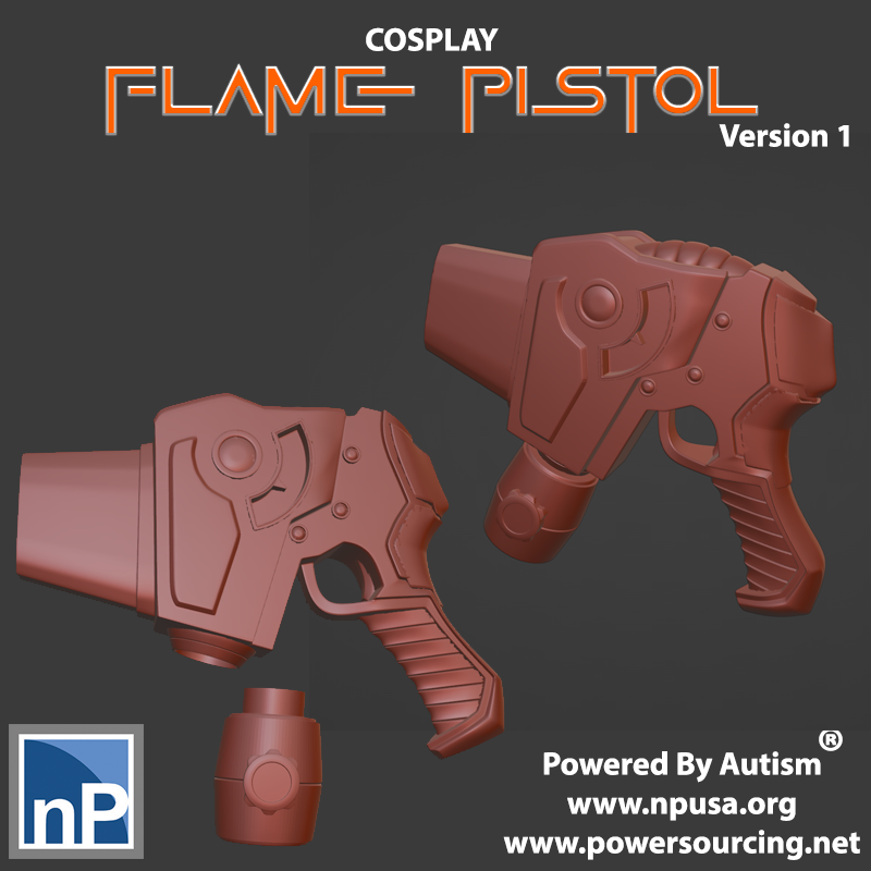 Cosplay Flame Pistol por np-dev | Descargar modelo STL gratuito | Printables.com