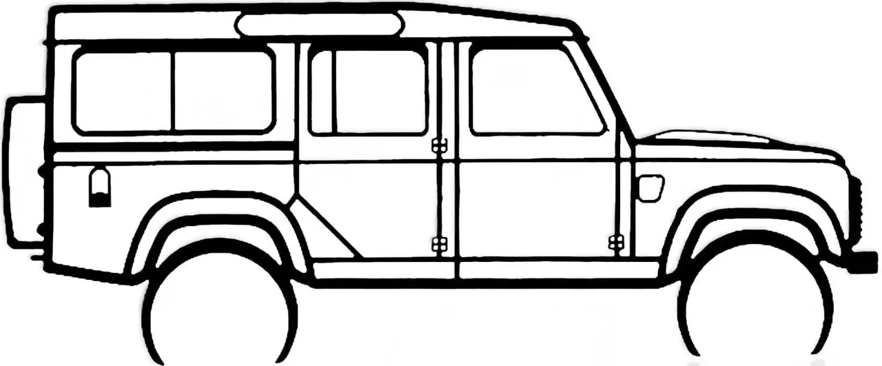 Land Rover Defender Silhouette Wall Art by Ajax_Larie | Download free ...