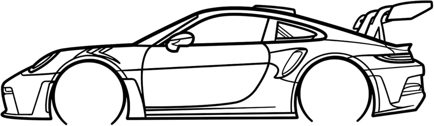 Porsche 911 992 GT3 RS Silhouette Wall Art da Ajax_Larie | Scarica il modello STL gratuito ...