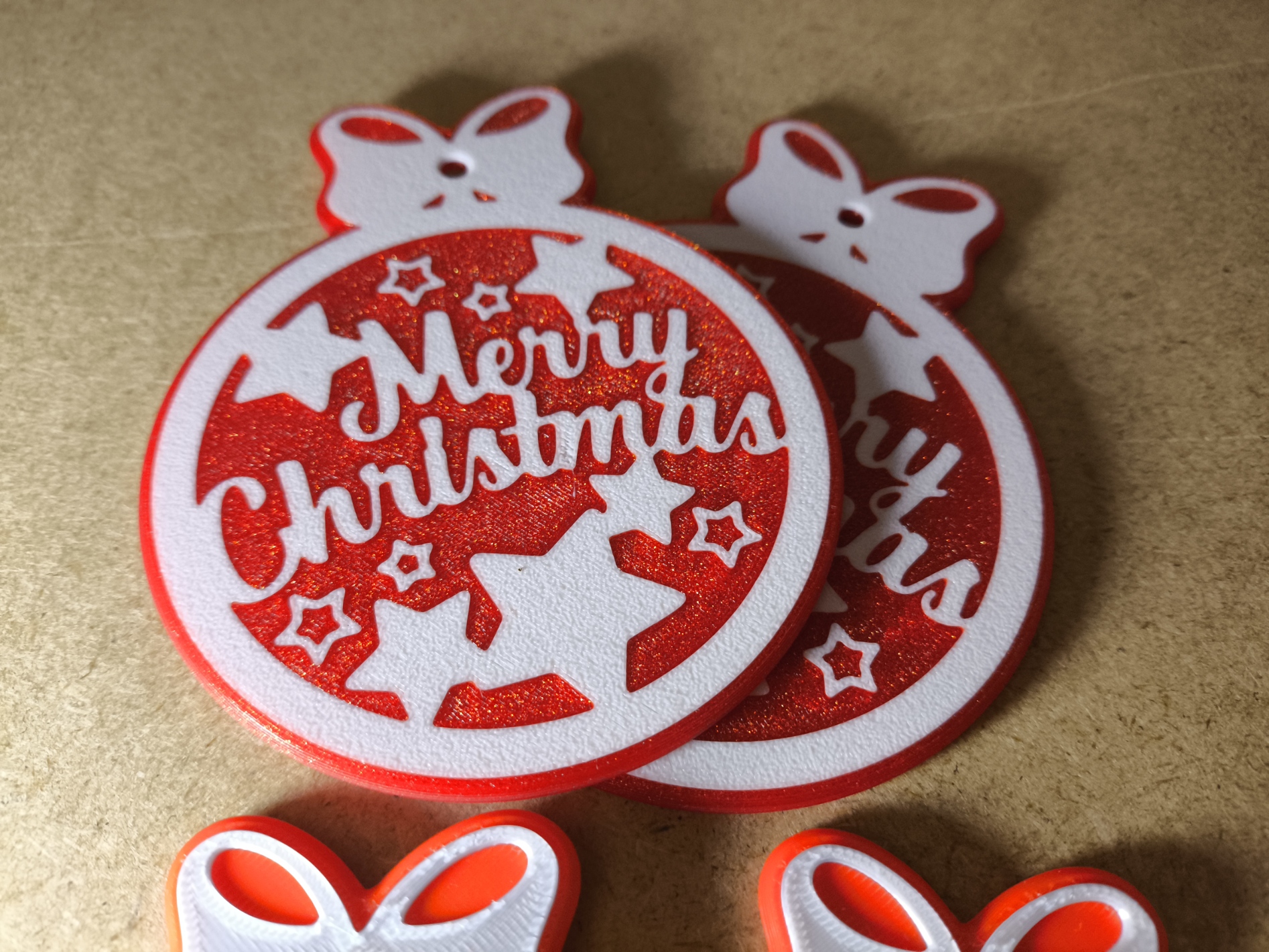 Merry Christmas Ornament – Two Versions for Any Setup by braga3dprint ...