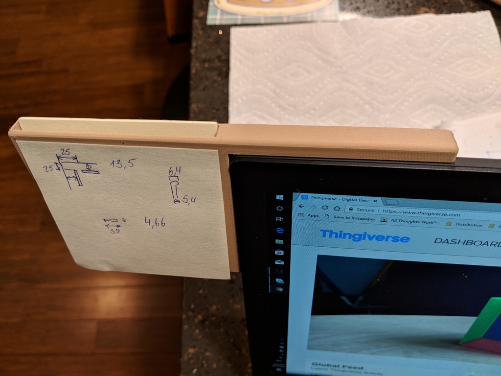 Sticky notes laptop holder (thinkpad anniversary edition 25) by ...