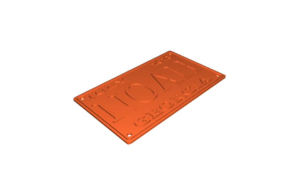 license plate by Riley Price | Download free STL model | Printables.com