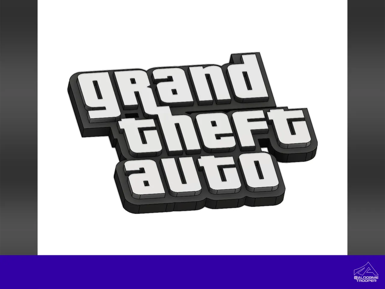 Grand Theft Auto 3D logo by aldobme | Download free STL model ...