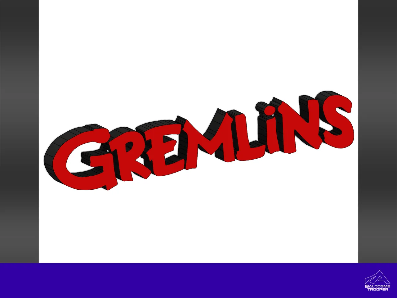 Gremlins 3D logo by aldobme | Download free STL model | Printables.com