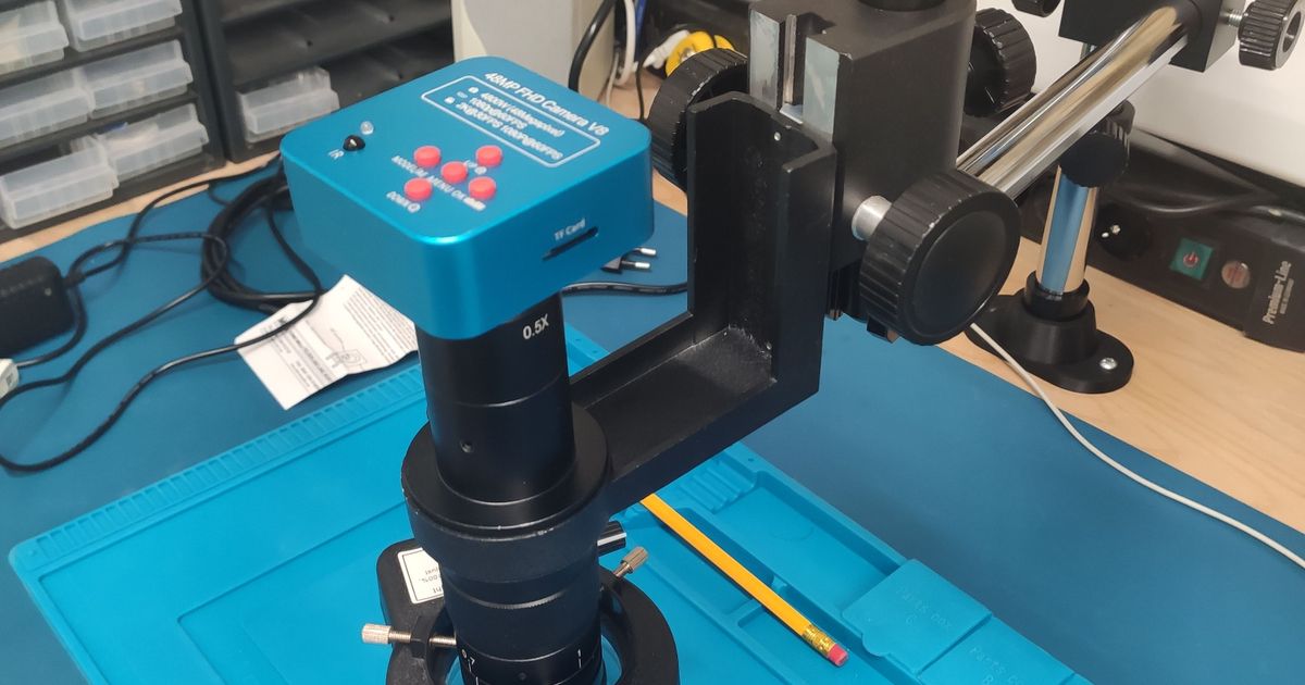 Microscope Wall mount by DirkHoefle | Download free STL model ...