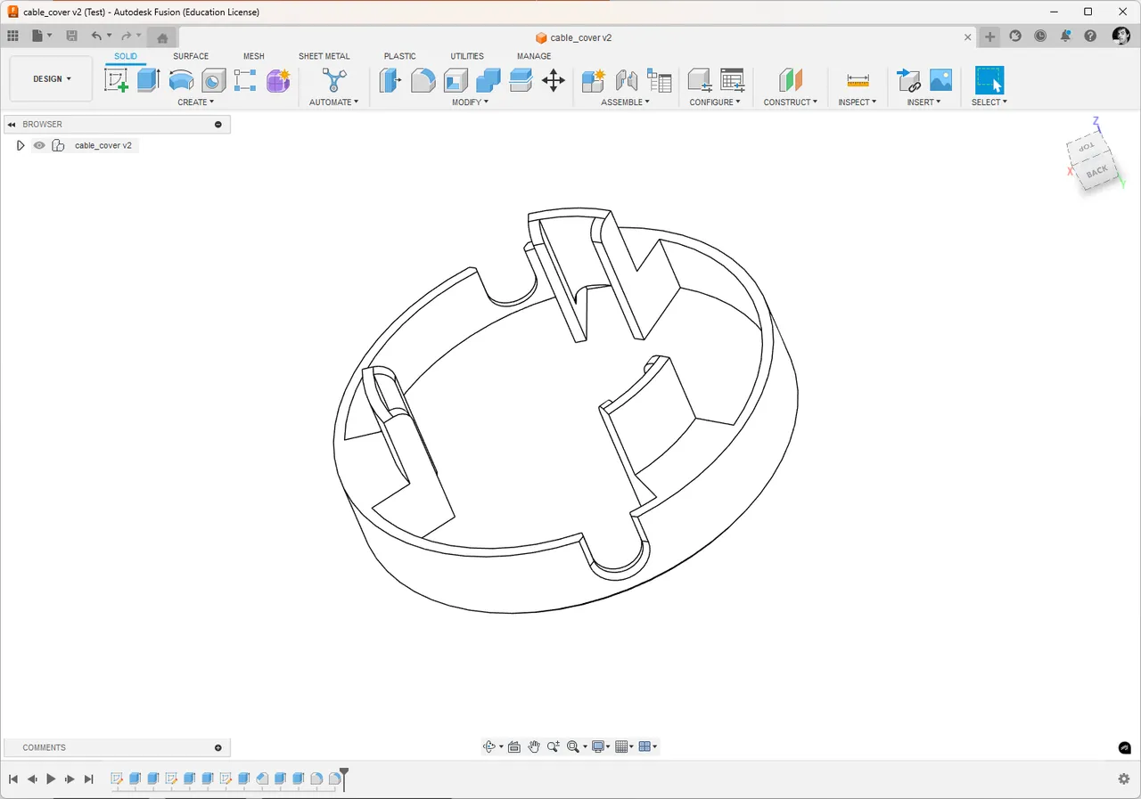 Custom cable cover by georgmierau | Download free STL model ...