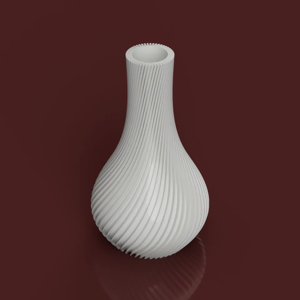 Slim Twisted Vase by GibonArt | Download free STL model | Printables.com