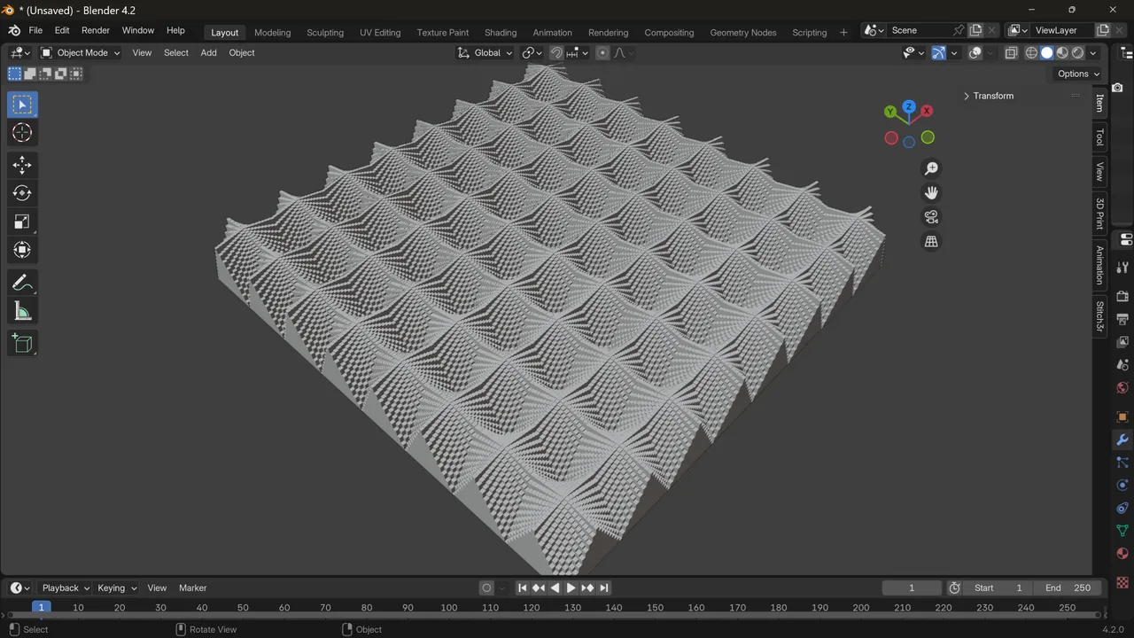 Parabolic Wave Grid Panel (#2) (4x Detail) by Endless Design Lab 🌀 ...