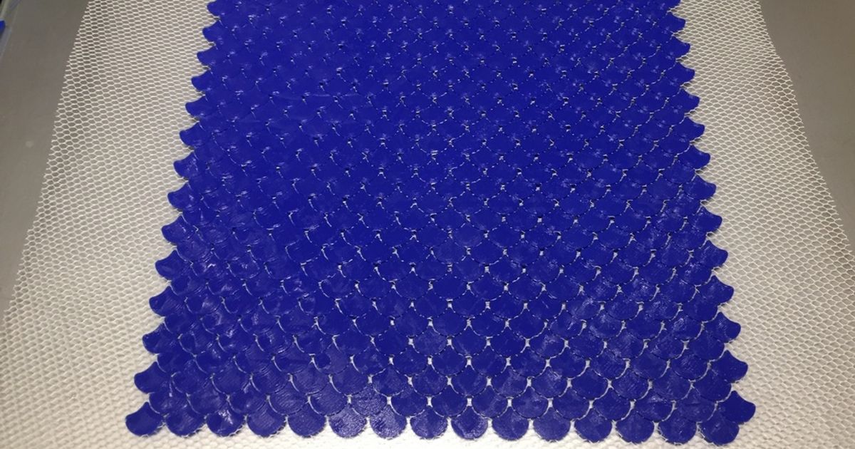 Fish Scale (on fabric) by 3DPrintNovesia | Download free STL model ...