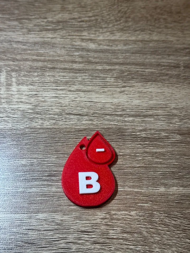 Blood type keychain by panGillos | Download free STL model | Printables.com