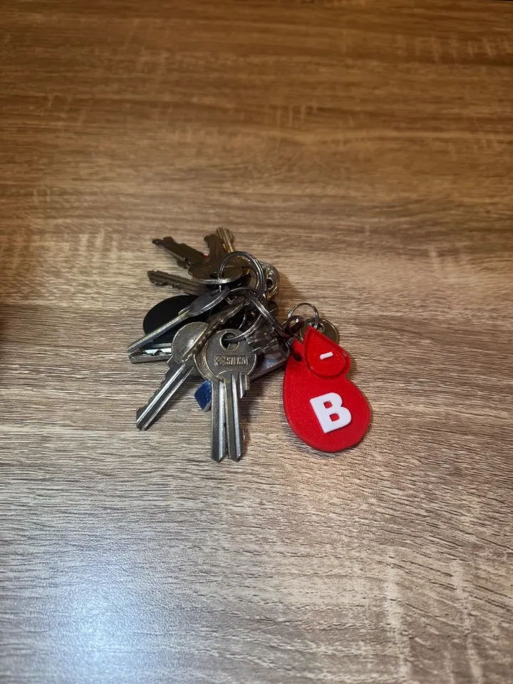 Blood type keychain by panGillos | Download free STL model | Printables.com