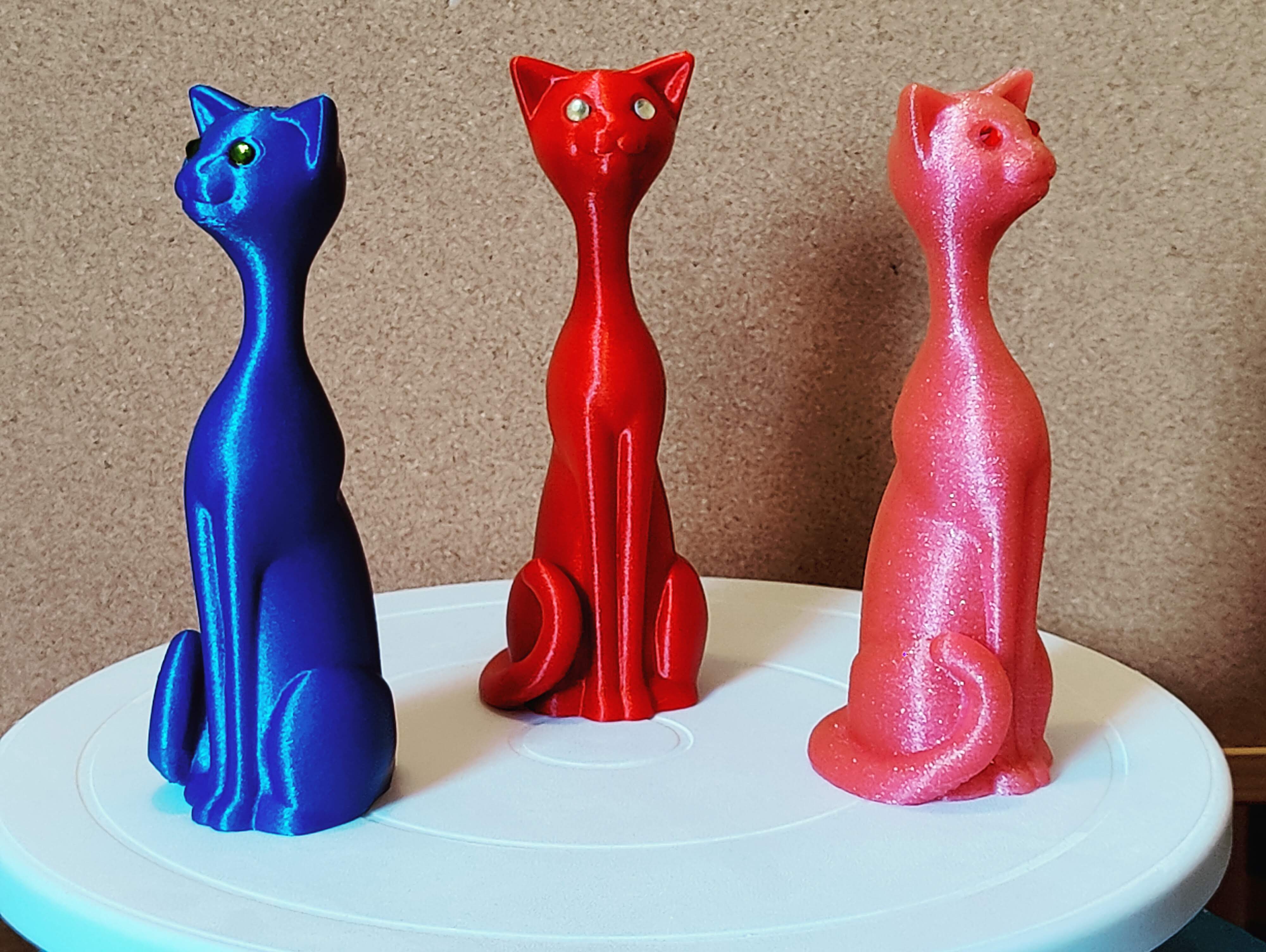 Sitting Cat Statues by Sp4rkR4t | Download free STL model | Printables.com