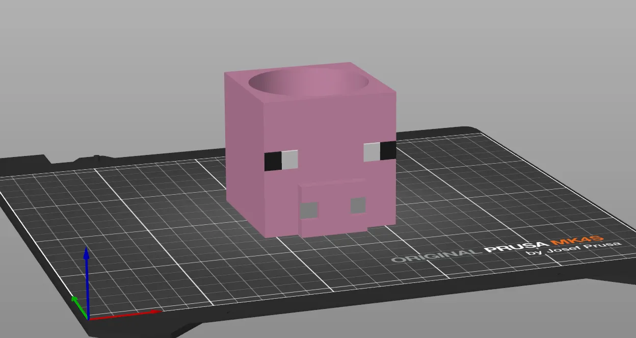 Minecraft Pighead Planter MMU by Blocker | Download free STL model ...