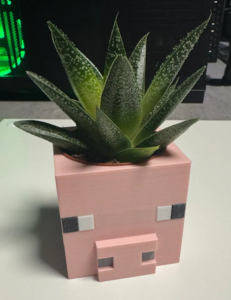 Minecraft Pighead Planter MMU by Blocker | Download free STL model ...