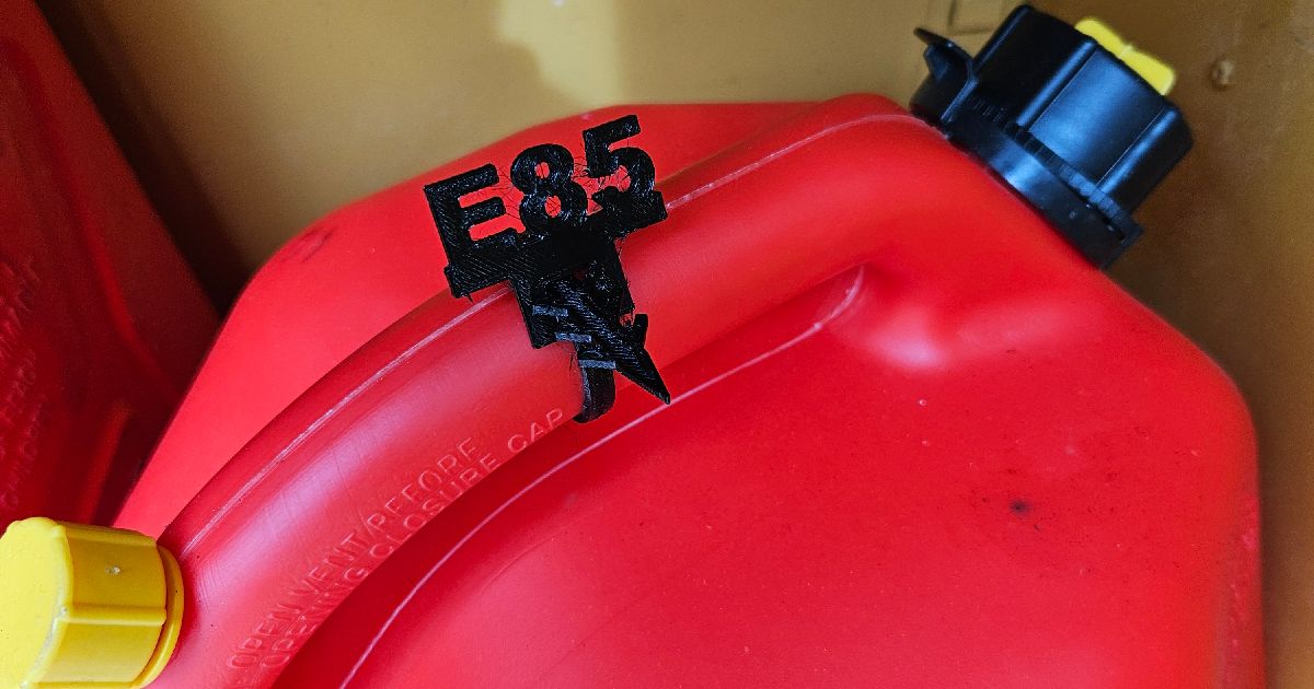 Fuel Drum label E85 TPU by Damon Clark-brown | Download free STL model ...