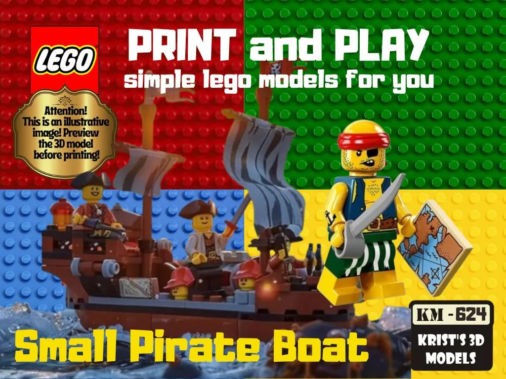 LEGO Small Pirate Boat by Mgr. Pavel Krist | Download free STL model ...