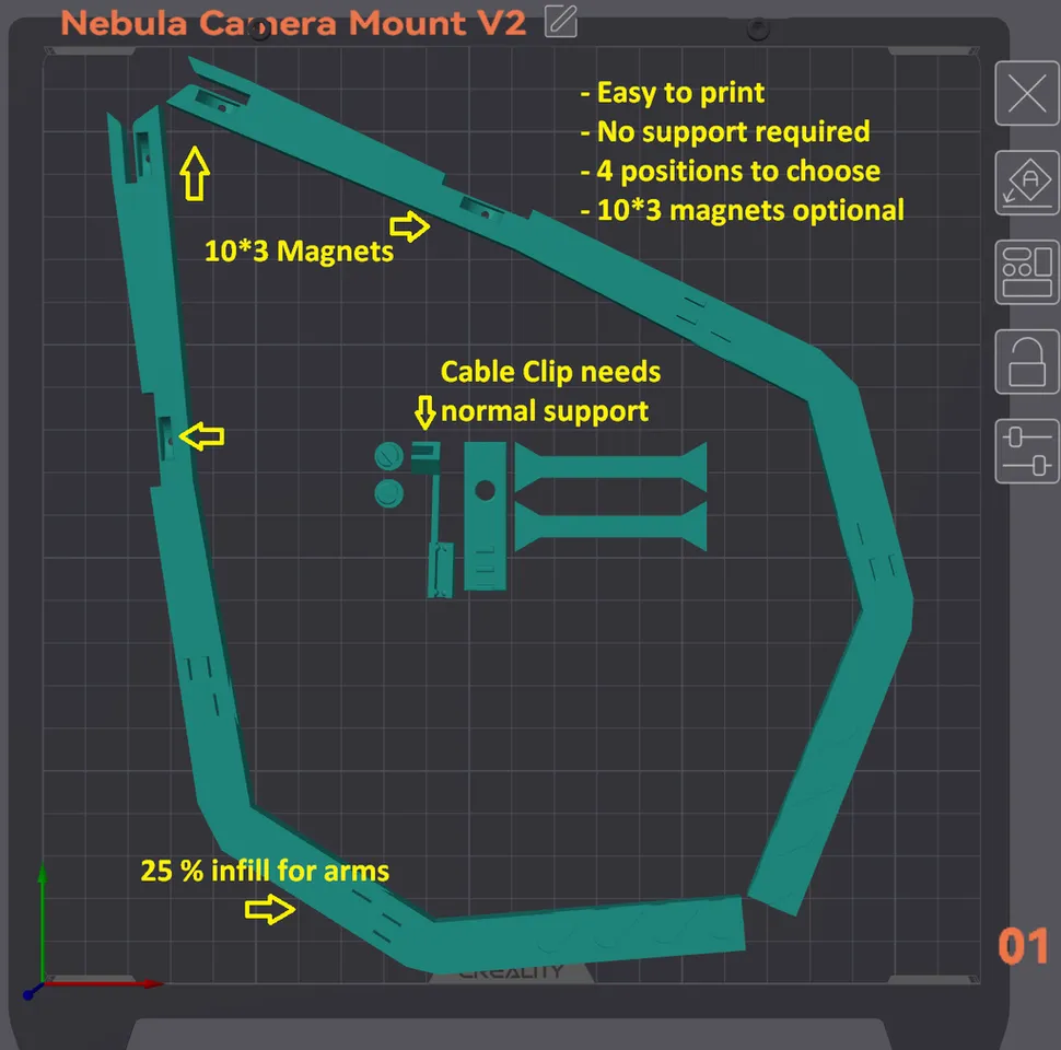 Creality Nebula Camera Mount (Ender 3 V3 KE) V2.0 by Karl | Download ...