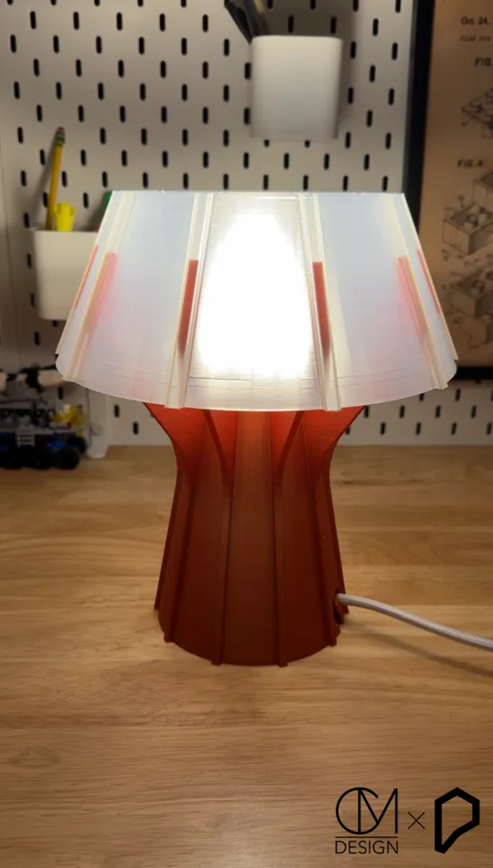 Modern Ribbed Lamp by Protopasta | Download free STL model | Printables.com
