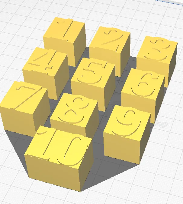 Number stamps by 3DPrinting.habbits | Download free STL model ...