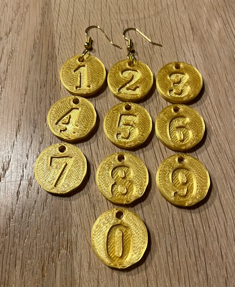 Number Pendant by maj | Download free STL model | Printables.com