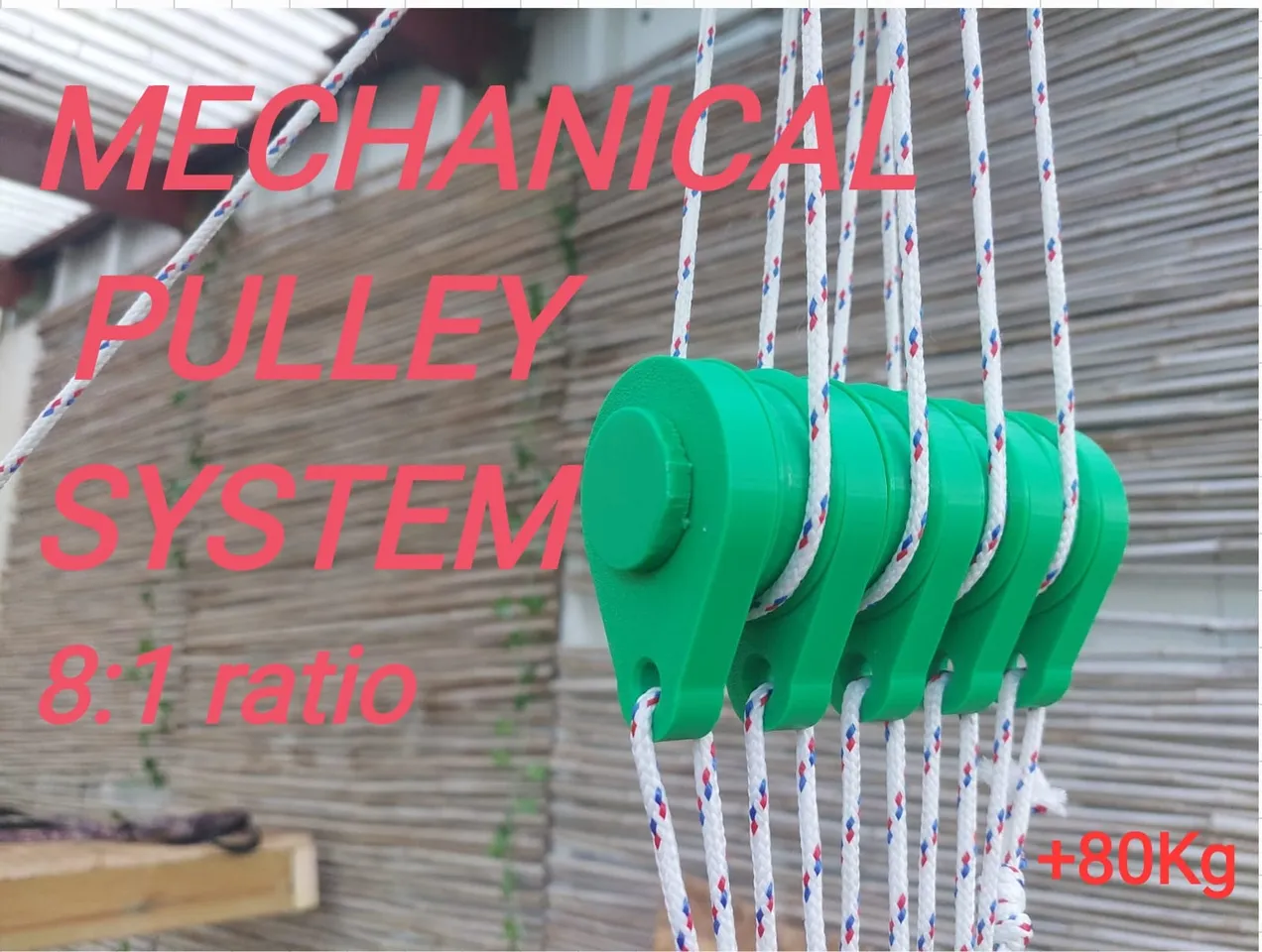 Pulley system with an 8:1 ratio (really working!!) by omer barak ...