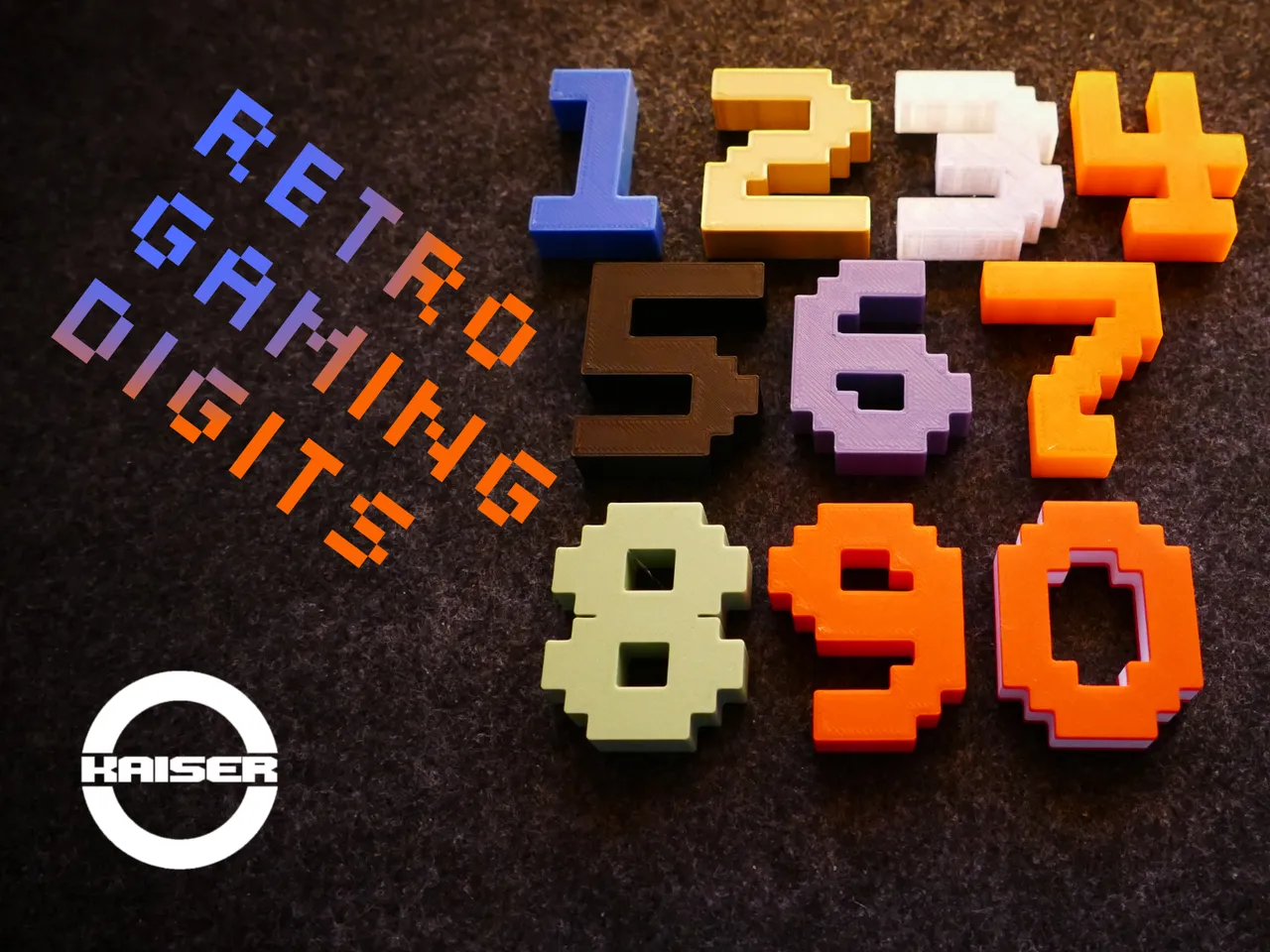 Retro Gaming Digits by SchepperTs | Download free STL model ...