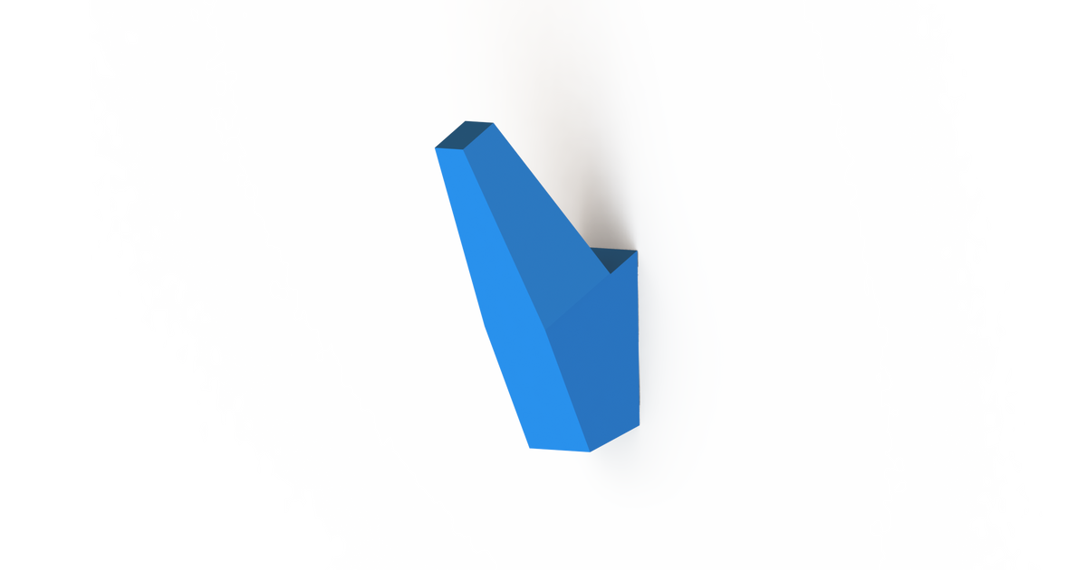Low poly coat hook by vlcilejno | Download free STL model | Printables.com
