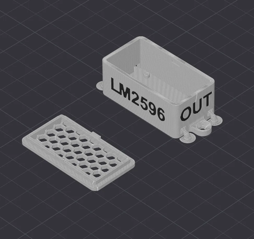 LM2596 Stepdown Voltage Regulator Ventilated Casing V3 by jattie ...