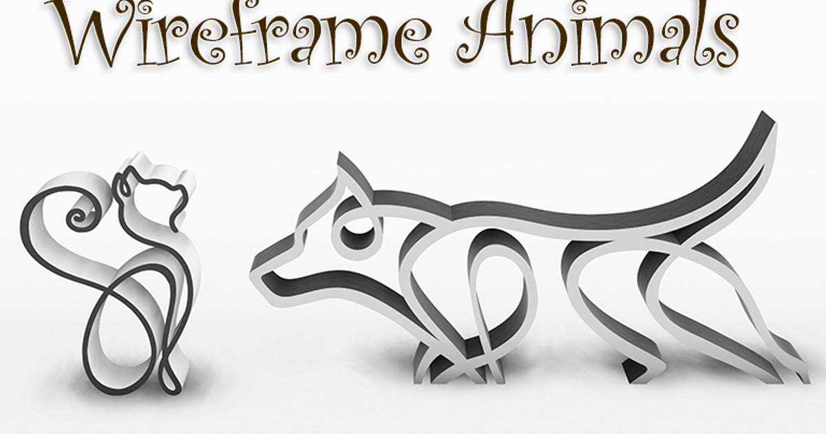 Wireframe Animals por Leonid Babarinow | Descargar modelo STL gratuito ...