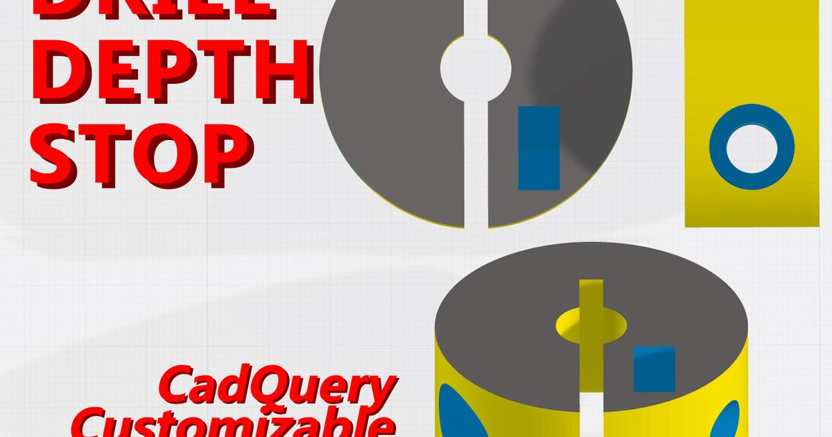 Drill Bit Depth Stop (Customizable Remix) by jdegs | Download free STL ...