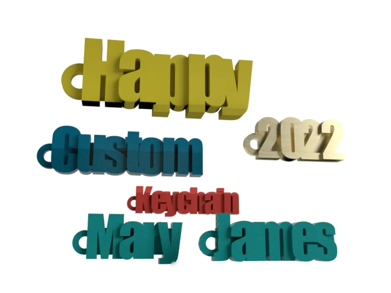 Custom 3D Keychain by Somnium | Download free STL model | Printables.com