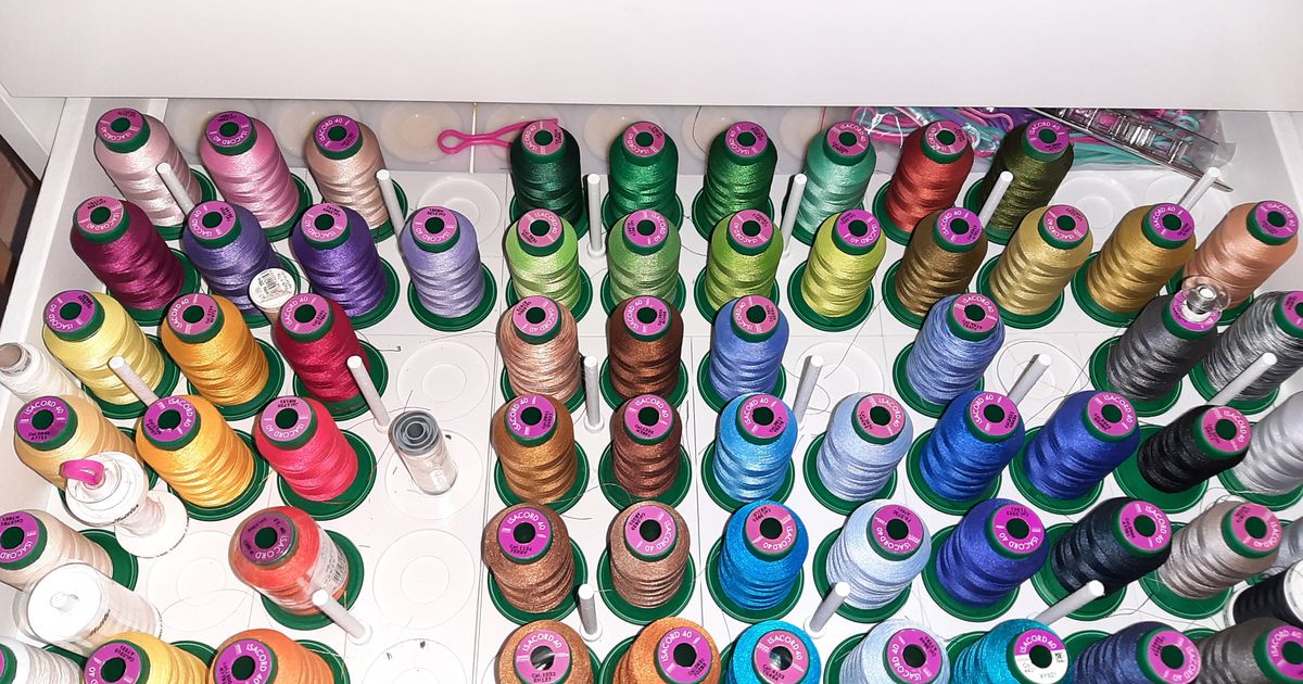 Holder for Thread Spool to fit in a drawer of Ikea "Alex" by Stina ...