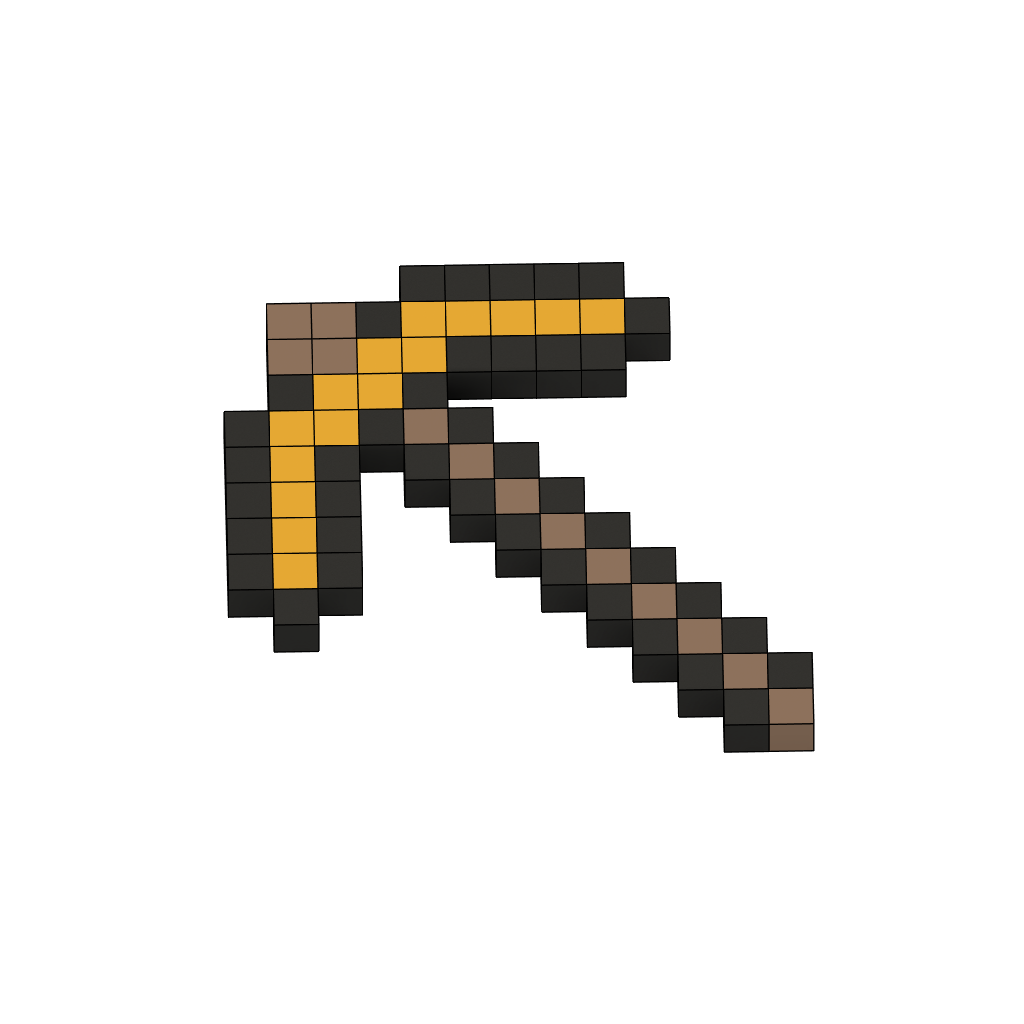 Minecraft Gold Pickaxe por WF3D | Descargar modelo STL gratuito ...