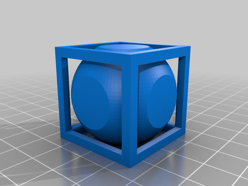 Ball in cube (no support required) by Gamma4D | Download free STL model ...