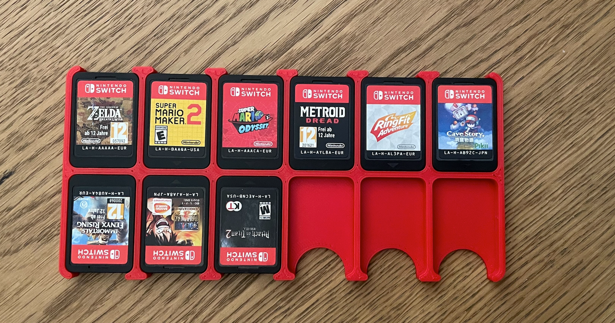 Nintendo Switch Carts Holder (6 or 12 Games) por loicloic | Descargar ...