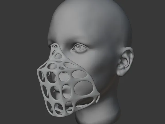 Human Muzzle Round Style (V2) by DZMH | Download free STL model ...